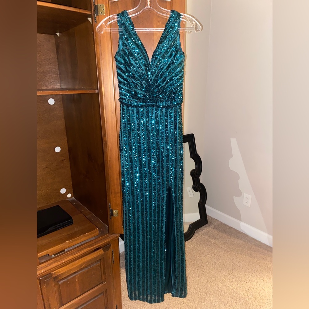 0 Colors Deep Green Prom Dress - Gem